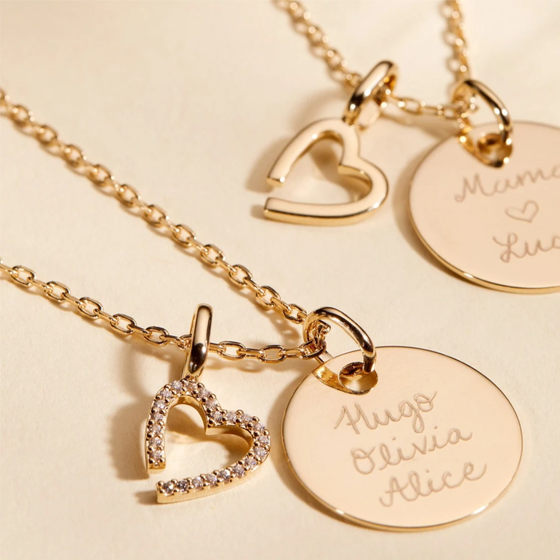 Collier breloque coeur personnalisé, Merci Maman | Shopper.com